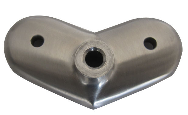 Satin / Mirror Stainless Steel Railing Components , 135 Degree Corner ...
